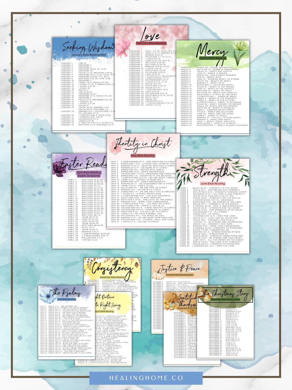 Free Topical Bible Reading Plans | Healing Home