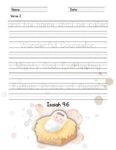 Christmas Copywork Booklet (FREE Version) | Healing Home
