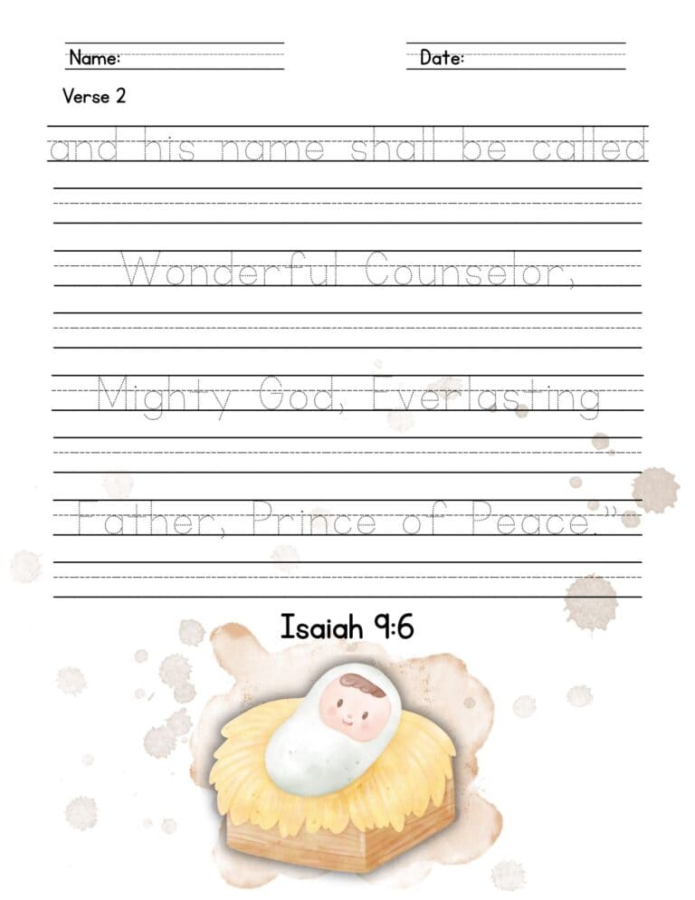 Christmas Copywork Booklet (FREE Version) | Healing Home
