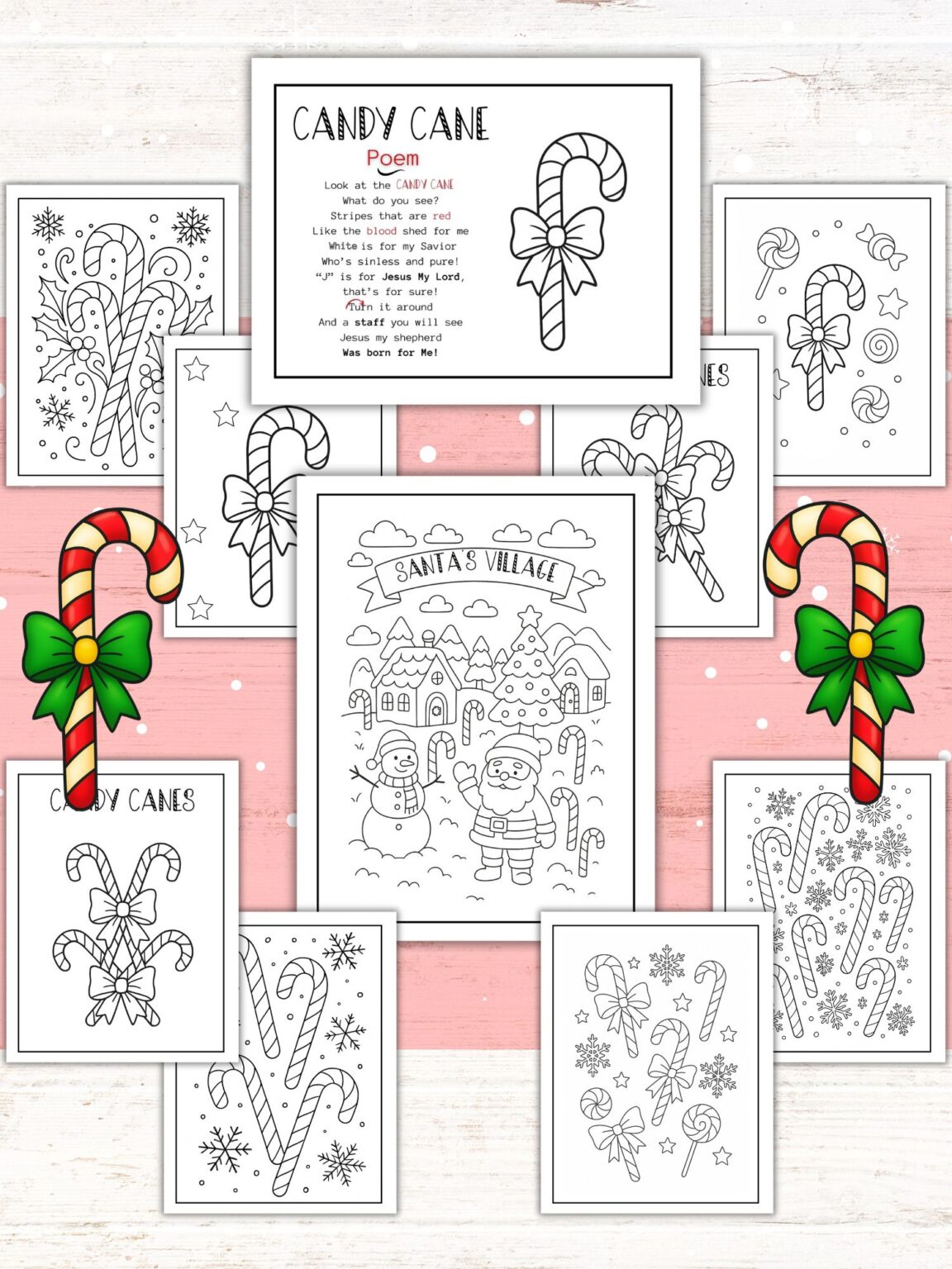Candy Cane Coloring Pages for Kids: A Fun and Festive Christmas ...